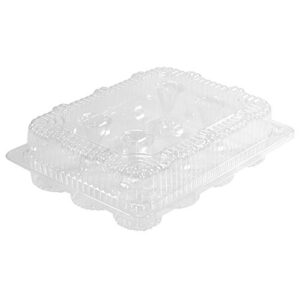 cake s.o.s. 1 dozen mini cupcake container (12 cavities), 6 ct.