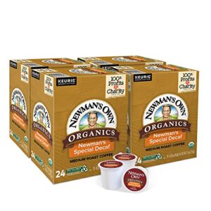 newman's own organics special blend decaf, single-serve keurig k-cup pods, medium roast coffee, 24 count - pack of 4