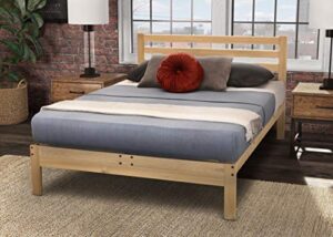 kd frames lexington platform bed, queen, unfinished