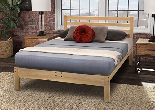 KD Frames Lexington Platform Bed, Queen, Unfinished