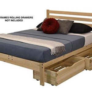 KD Frames Lexington Platform Bed, Queen, Unfinished