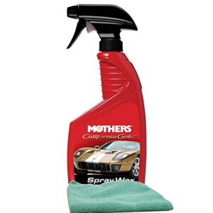 mothers california gold spray wax (24 oz) bundled with a microfiber cloth (2 items)