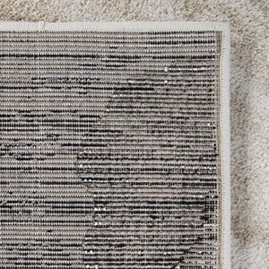 Orian Rugs Super Shag Collection 392524 Cascade Area Rug, 5'3" x 7'6", Ivory