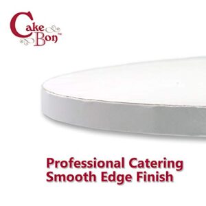 Cakebon Cake Drums Round 10 Inches - (White, 12-Pack) - Sturdy 1/2 Inch Thick - Professional Smooth Straight Edges