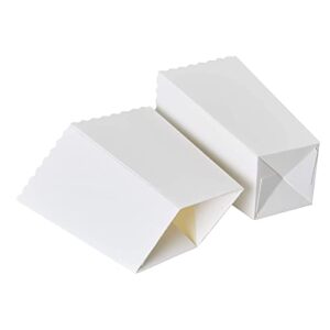 100 Pack White Popcorn Boxes for Party, 46 oz Bulk Paper Popcorn Containers for Movie Night, Carnival Decorations (7.8 x 4.25 x 4.25 In)