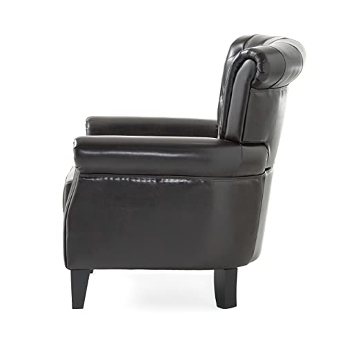 Christopher Knight Home Greggory Leather Club Chair, Hazelnut