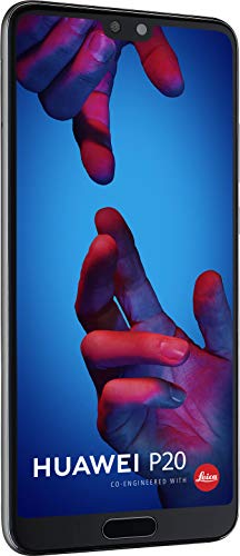 Huawei P20 EML-L09 128GB 4GB RAM, Dual SIM LTE, 5.8", Full HD+ Display -Dual Camera 20 MP +12 MP, GSM Unlocked International Model, No Warranty (Black)