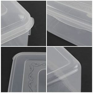 Anbers 11-Quart Clear Storage Containers Box Bin with Lid, 2-Pack