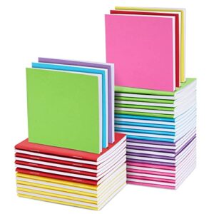 48 pack colorful blank books, bulk, mini notebooks for kids, small notepads journals for drawing, writing (6 colors, 4x4 in)