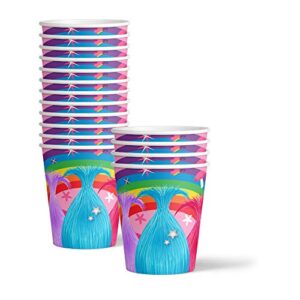 Trolls Party Birthday Party Supplies Set Plates Napkins Cups Tableware Kit for 16