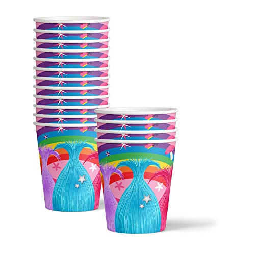 Trolls Party Birthday Party Supplies Set Plates Napkins Cups Tableware Kit for 16