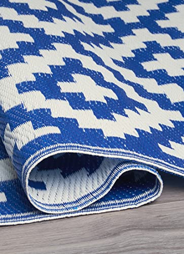 FH Home Reversible Floor Mat, 3 ft x 5 ft, Blue, 5 Feet