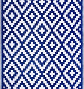 FH Home Reversible Floor Mat, 3 ft x 5 ft, Blue, 5 Feet