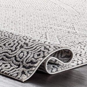 nuLOOM Exie Transitional Moroccan Area Rug, 4' x 6', Light Grey