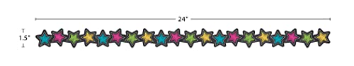 Teacher Created Resources Chalkboard Brights Stars Magnetic Border