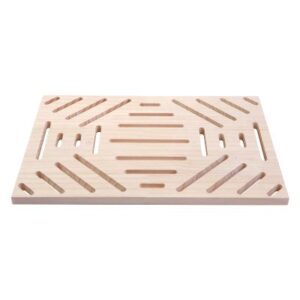 Hypeety Rabbit Wood Foot Pad Toy Small Animals Bunny Chinchilla Guinea Pig Rabbit Totoro Scratch Cage Supplies Safe Non-Toxic Pine Wood Board Chew Toy Mat Bed