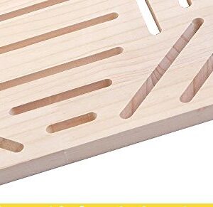 Hypeety Rabbit Wood Foot Pad Toy Small Animals Bunny Chinchilla Guinea Pig Rabbit Totoro Scratch Cage Supplies Safe Non-Toxic Pine Wood Board Chew Toy Mat Bed