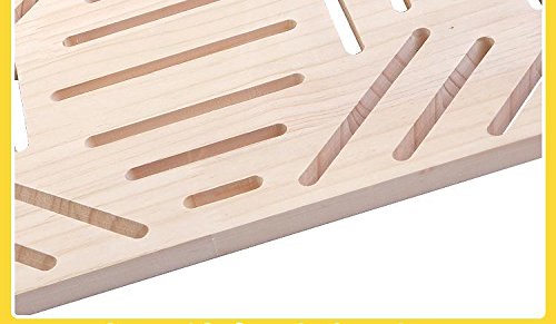 Hypeety Rabbit Wood Foot Pad Toy Small Animals Bunny Chinchilla Guinea Pig Rabbit Totoro Scratch Cage Supplies Safe Non-Toxic Pine Wood Board Chew Toy Mat Bed