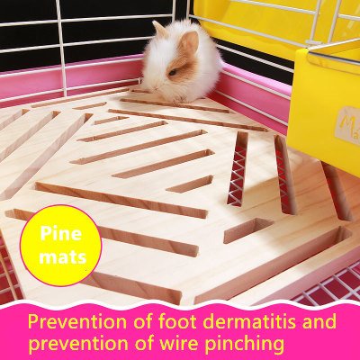 Hypeety Rabbit Wood Foot Pad Toy Small Animals Bunny Chinchilla Guinea Pig Rabbit Totoro Scratch Cage Supplies Safe Non-Toxic Pine Wood Board Chew Toy Mat Bed