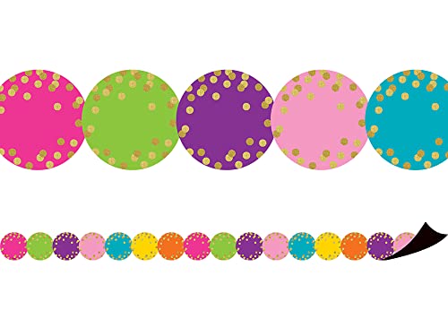 Teacher Created Resources Confetti Circles Die-Cut Magnetic Border 24 x 1.5 inch