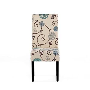 Christopher Knight Home Pertica Fabric Dining Chairs, 2-Pcs Set, Polyester White And Blue Floral