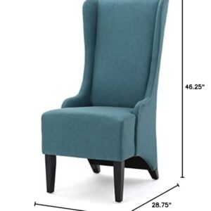 Christopher Knight Home Callie Fabric Dining Chair, Teal Dimensions: 23.25”D x 28.75”W x 46.25”H