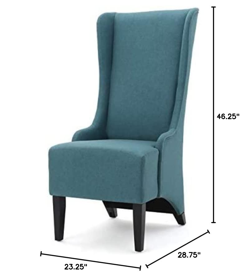 Christopher Knight Home Callie Fabric Dining Chair, Teal Dimensions: 23.25”D x 28.75”W x 46.25”H