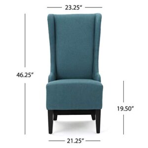 Christopher Knight Home Callie Fabric Dining Chair, Teal Dimensions: 23.25”D x 28.75”W x 46.25”H