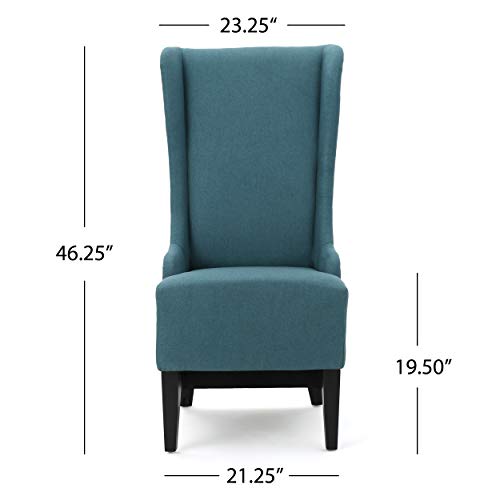 Christopher Knight Home Callie Fabric Dining Chair, Teal Dimensions: 23.25”D x 28.75”W x 46.25”H