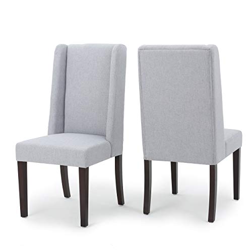 Christopher Knight Home Rory Fabric Dining Chairs, 2-Pcs Set, Light Grey Blue