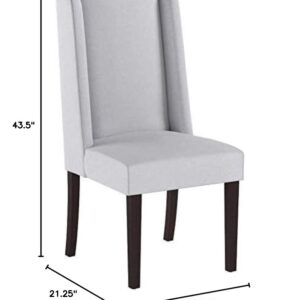 Christopher Knight Home Rory Fabric Dining Chairs, 2-Pcs Set, Light Grey Blue