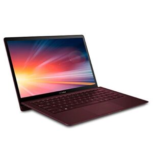 asus zenbook s ux391ua-xb71-r ultra-thin and light 13.3-inch full hd laptop, intel core i7-8550u, 8gb ram, 256gb m.2 ssd, windows 10 pro, fp sensor, thunderbolt, burgundy red