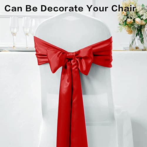 GFCC Pack of 10 Red Satin Table Runner 12 x 108 Inches for Wedding Party Events Decoration