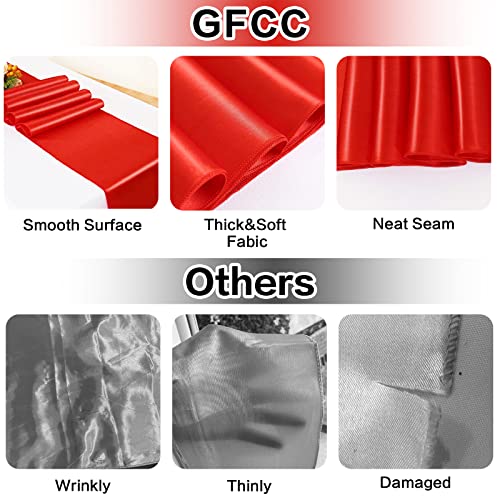 GFCC Pack of 10 Red Satin Table Runner 12 x 108 Inches for Wedding Party Events Decoration