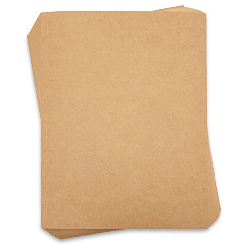 96 Pack Tan Kraft Paper Material Sheets for Wedding, Party Invitations, Drawing, DIY Projects, Letter Size, 176gsm (8.5 x 11 In)