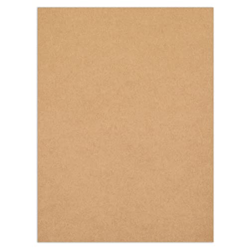 96 Pack Tan Kraft Paper Material Sheets for Wedding, Party Invitations, Drawing, DIY Projects, Letter Size, 176gsm (8.5 x 11 In)