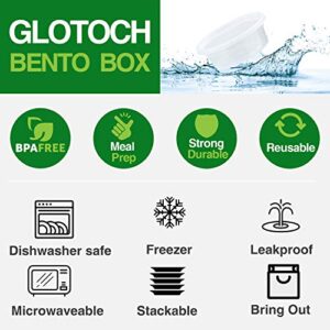 Glotoch Soup Containers With Lids, 48 Pack 8 oz(1 Cup) Deli Containers, To Go Containers, Freezer Containers For Food-Microwave, Freezer & Dishwasher Safe Eco-Friendly, BPA-Free, Reusable&Stackable