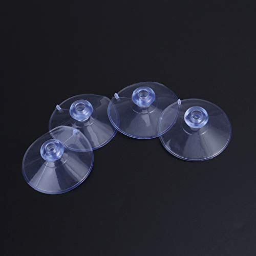 Double Sided Suction Cups:OUNONA 50 Pieces Clear Suction Cups PVC Plastic Suction Cup Without Hooks (45mm)