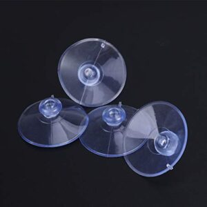 Double Sided Suction Cups:OUNONA 50 Pieces Clear Suction Cups PVC Plastic Suction Cup Without Hooks (45mm)