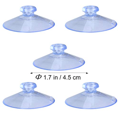 Double Sided Suction Cups:OUNONA 50 Pieces Clear Suction Cups PVC Plastic Suction Cup Without Hooks (45mm)