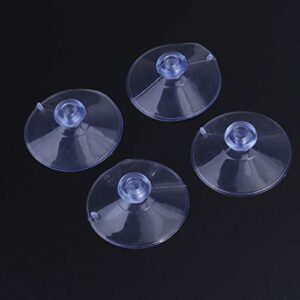 Double Sided Suction Cups:OUNONA 50 Pieces Clear Suction Cups PVC Plastic Suction Cup Without Hooks (45mm)