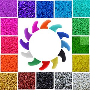 zetpo cat nail caps | cat claw covers | with adhesives and applicators (m, 5x solid random colors | 100 pcs)