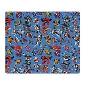 cafepress transformers vintage pattern throw blanket super soft fleece plush throw blanket, 60"x50"