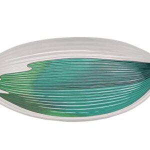 G.E.T. 133-26-CO-EC Melamine Leaf Shaped Serving Plate / Platter, 10.5", Green (Set of 4)