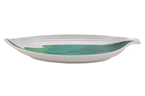 G.E.T. 133-26-CO-EC Melamine Leaf Shaped Serving Plate / Platter, 10.5", Green (Set of 4)