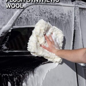 Adam's Professional 10" Car Wash Pad - Made of Professional Grade Plush Synthetic Wool - Safely Wash Your Vehicle Without Introducing New Scratches or Swirls - Swirl Free Washing Guaranteed (3 Pack)