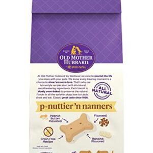 Old Mother Hubbard by Wellness Classic P-Nuttier 'N Nanners Grain Free Natural Dog Treats, Crunchy Oven-Baked Biscuits, Ideal for Training, Mini-Size, 16 ounce bag