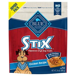 blue buffalo stix natural soft-moist dog treats, chicken recipe 24-oz bag