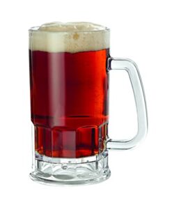 g.e.t. shatter-resistant plastic beer mug / stein, 20 ounce, bpa free, 00085-1-san-cl-ec, pack of 4