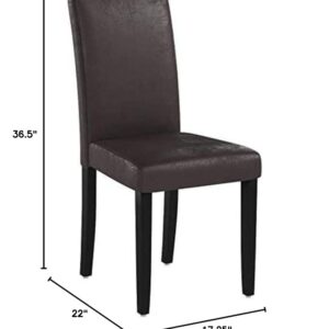 Christopher Knight Home Ryan Dining Chair, Leather, Brown